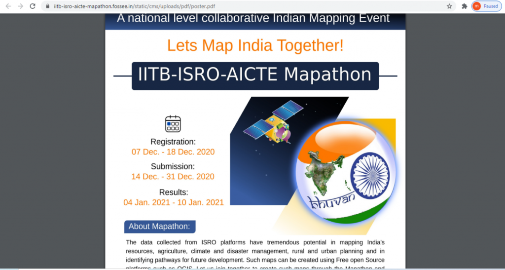 Map making contest: Great registrations start from Dec 7