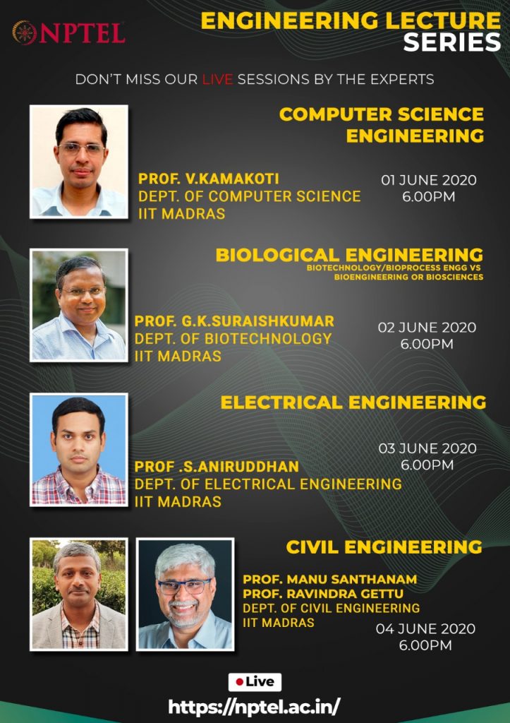 IIT Madras-NPTEL: Great enrollment for 400 courses begins