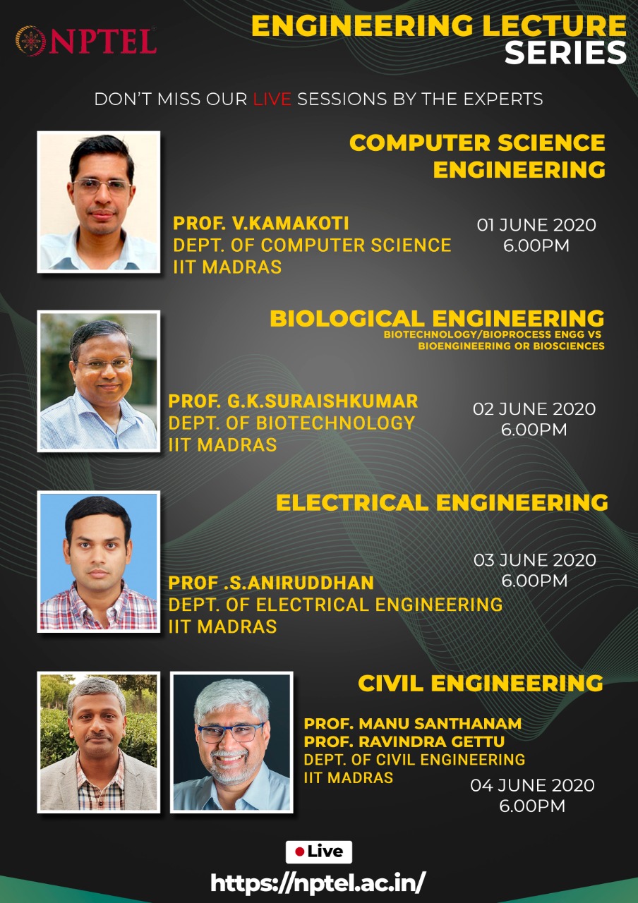 IIT Madras-NPTEL: Great enrollment for 400 courses begins