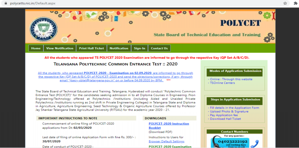 TS POLYCET 2020 exam: Great answer key to release soon