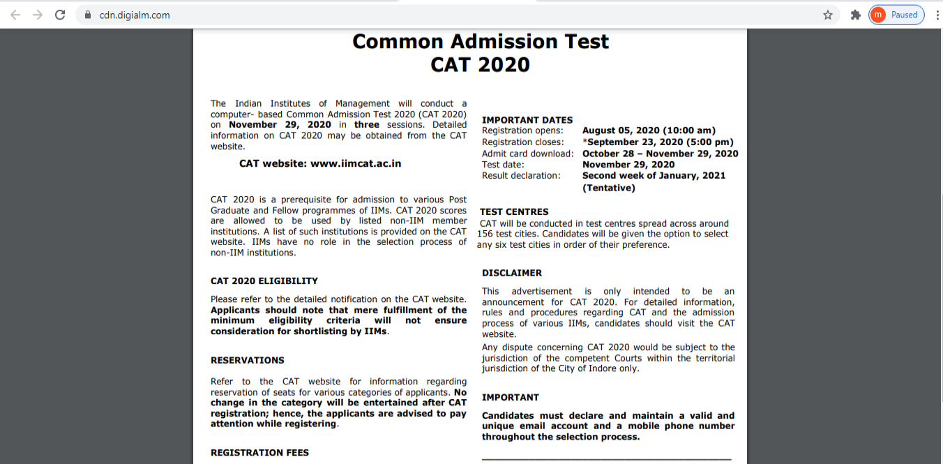CAT 2020 exam: How will the great test be this time?