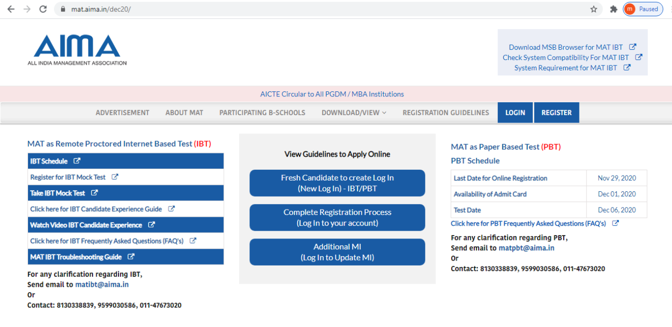 MAT 2020 registration, great MBA aspirants can apply