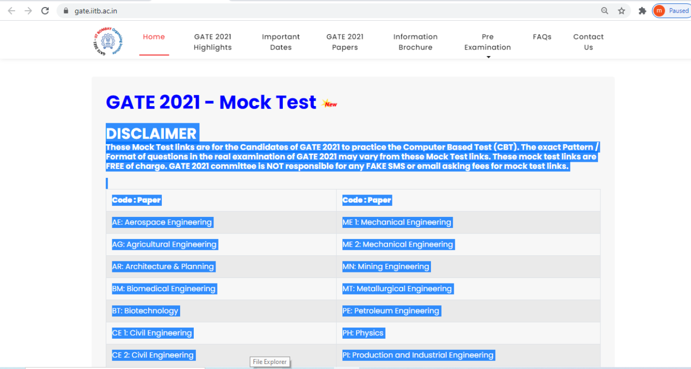 2021 GATE: Great latest updates are here