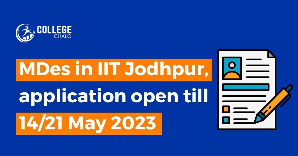 MDes in XR Design at IIT Jodhpur, appln direct link here