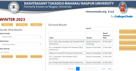 RTMNU Results Summer/Winter 2023 Declared for Various Courses - College ...